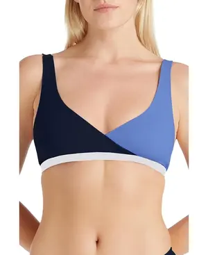 VALIMARE Color Block Bikini Top - Navy