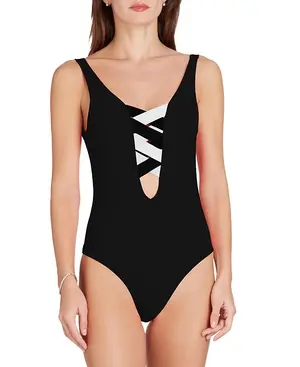 VALIMARE St Martin Bandage One-piece Swimsuit - Black
