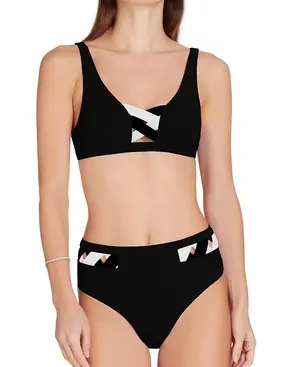 VALIMARE Martinique Bandage Bikini Bottom - Black
