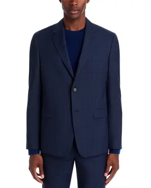 Theory Chambers Tonal Plaid Slim Fit Suit Jacket - Navy