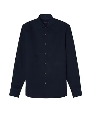 Robert Talbott Morgan Pinwale Corduroy Shirt - Navy