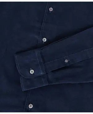 Robert Talbott Morgan Pinwale Corduroy Shirt - Navy