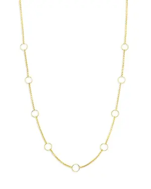 Zoe Chicco 14k Yellow Open Circle Box Chain Necklace - Gold