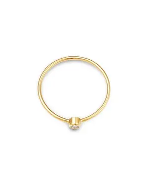 Zoe Chicco 14k Yellow Diamond Solitaire Ring - Gold