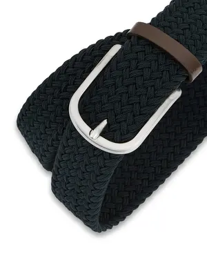 REISS Woven Belt - Navy