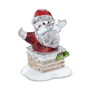 SWAROVSKI Holiday Cheers Santa Claus And Chimney