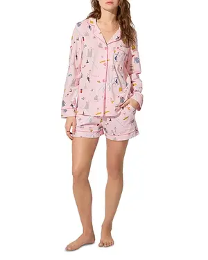 BEDHEAD PAJAMAS Parisian Print Pajama Short Set - Hrs In Paris