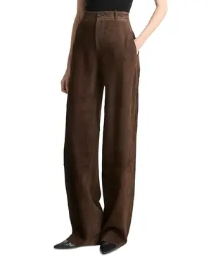 Vince Mid-rise Suede Trousers