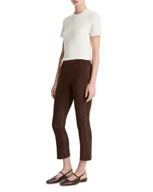 Vince Cropped Suede Trousers