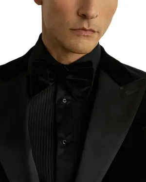 REISS Hike Velvet Bow Tie - Black