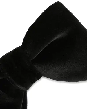 REISS Hike Velvet Bow Tie - Black
