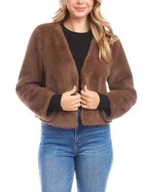 Karen Kane Reversible Faux Fur Jacket