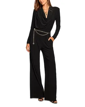 Ramy Brook Eden Cowl Neck Jumpsuit - Black