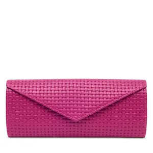 RAPPORT LONDON Charlotte Leather Jewelry Roll - Dark Pink