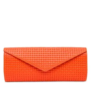 RAPPORT LONDON Charlotte Leather Jewelry Roll - Orange