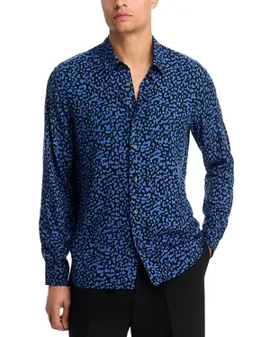 Hugo Printed Straight Fit Button Down Shirt