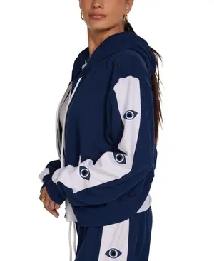 Lauren Moshi Shanley Evil Eye Stripe Hoodie