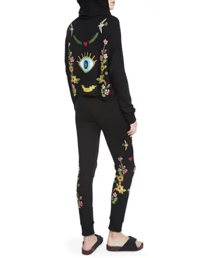 Lauren Moshi Amina Floral Eye Love Hoodie
