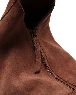 Free People Roma Suede Tote - Rust