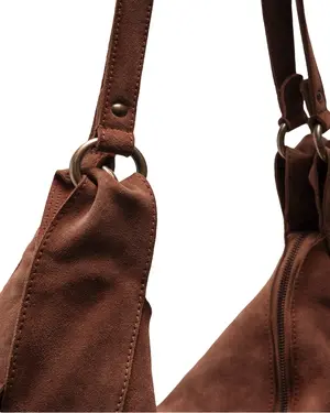Free People Roma Suede Tote - Rust
