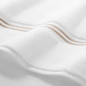 HUDSON PARK COLLECTION Turkish Border Bath Sheet - Champagne