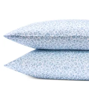 SKY Leopard Sateen King Pillowcase, Pair Exclusive - Blue/leopard