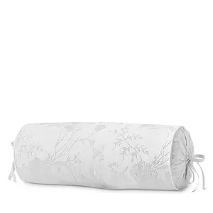SKY Bianca Embroidery Neck Roll Pillow Exclusive - White