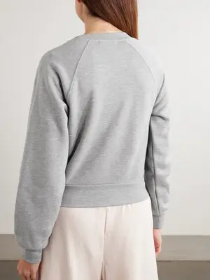 Eterne Embroidered Cotton And Modal-blend Jersey Sweatshirt - Gray