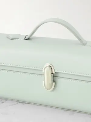 Savette Slim Symmetry Leather Tote - Green