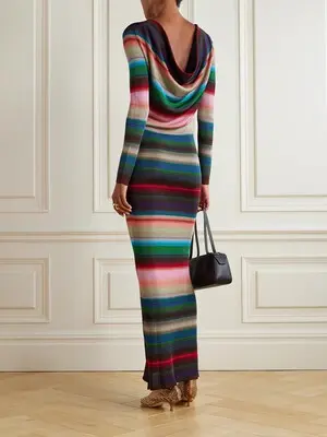 Missoni Striped Crochet-knit Maxi Dress