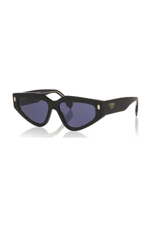 Fendi Sunglasses With Irregular Acetate Frame - Black