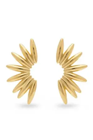 Yumi Kim Palm Frond Stud Earrings - Gold