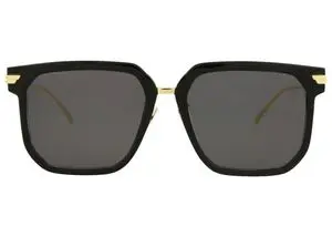 Bottega Veneta Square Frame Acetate Sunglasses - Black/gold/grey (bv1083sa