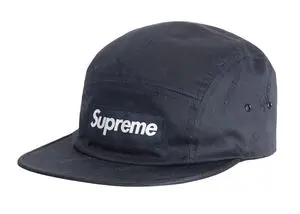 Supreme Jacquard Logos Twill Camp Cap - Navy Blue