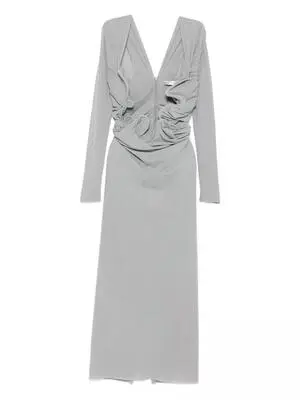 Christopher Esber Long-sleeved Draped Dress - Grey