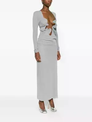 Christopher Esber Long-sleeved Draped Dress - Grey