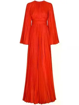 Dolce & Gabbana Slit-sleeved Pleated Gown