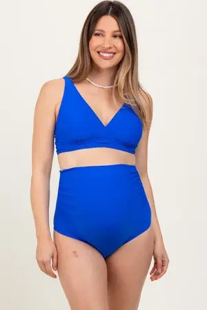 PINKBLUSH Maternity Bikini Set - Royal Blue