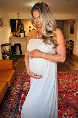 PINKBLUSH Smocked Halter Maxi Dress - Beige