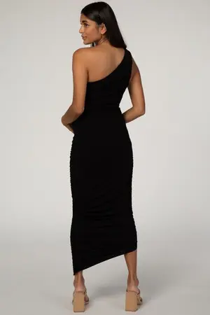 PINKBLUSH Ruched One Shoulder Maternity Dress