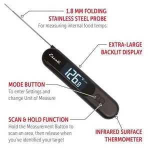 ESCALI Infrared Surface And Folding Probe Digital Thermometer