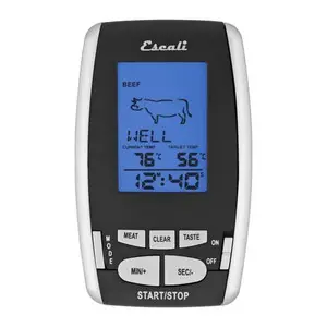 ESCALI Wireless Thermometer And Timer - Black/silver