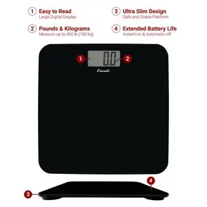 ESCALI Slim Glass Bathroom Scale