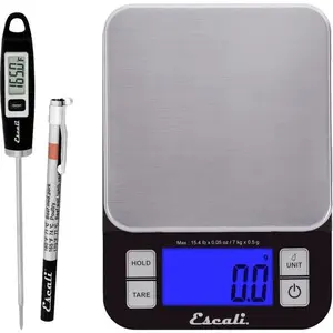 ESCALI Kitchen Scale And Thermometer Kit - Black