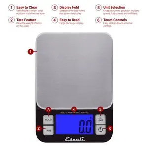ESCALI Kitchen Scale And Thermometer Kit - Black