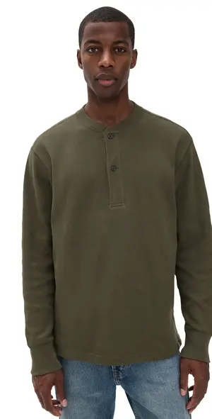 Filson Waffle Knit Henley Top