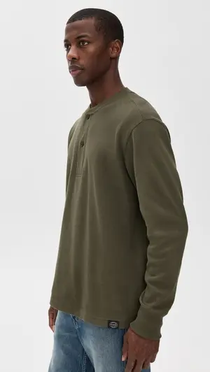 Filson Waffle Knit Henley Top