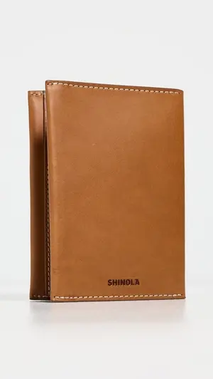 Shinola Leather Passport Wallet - Tan