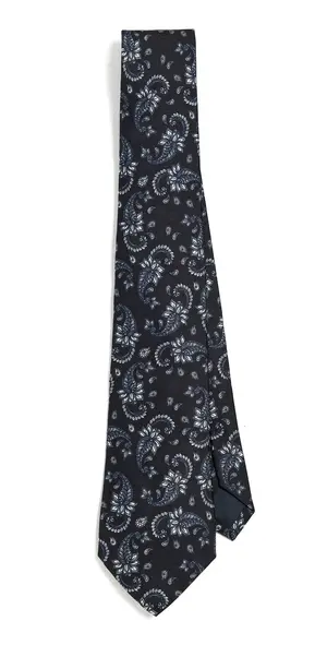 LES DEUX Paisley Neck Tie - Black