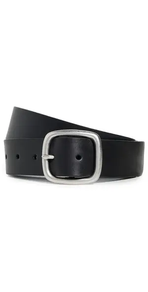 Madewell Centerbar Leather Belt - True Black